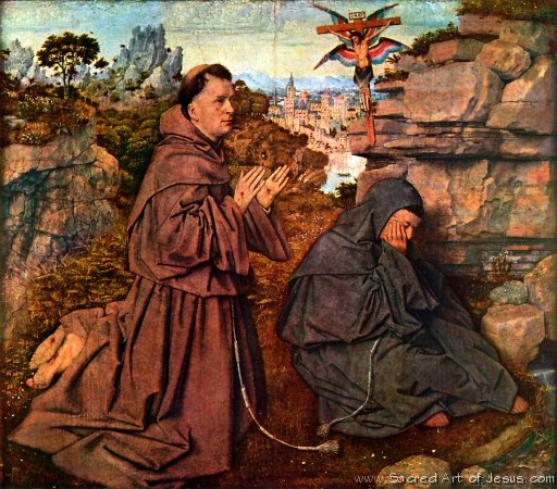 Sacred Art of Jesus/Saints/St Francis Receiving the Stigmata, Jan van ... Sacred Art of Jesus/Saints/St Francis Receiving the Stigmata, Jan van ...